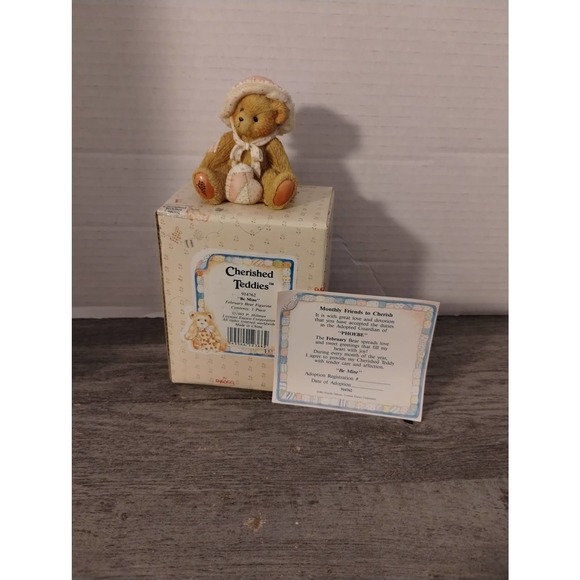 Enesco | Accents | 993 Cherished Teddies Bear Figurine Phoebe Be Mine ...
